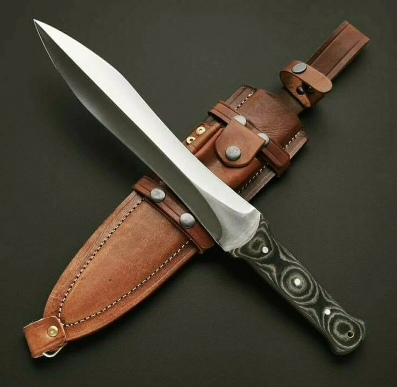 Custom Handmade D2 Steel Dagger with Beautiful Micarta Handle and ...