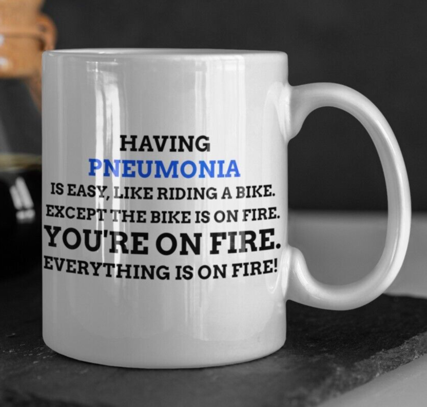 Funny Pneumonia Mug 11oz 330ml Virus Gift Ideas Lung Mugs Inflammation ...