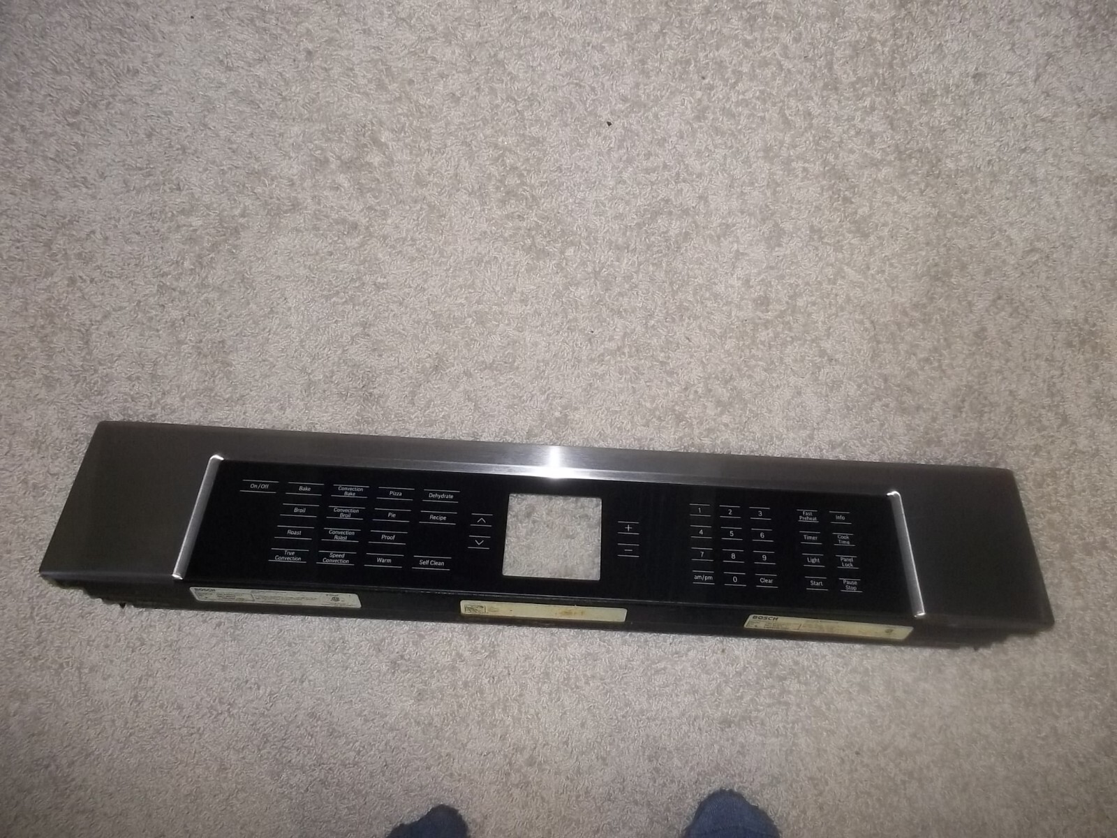 OEM Bosch Thermador stove cooktop control panel glass & stainless ...