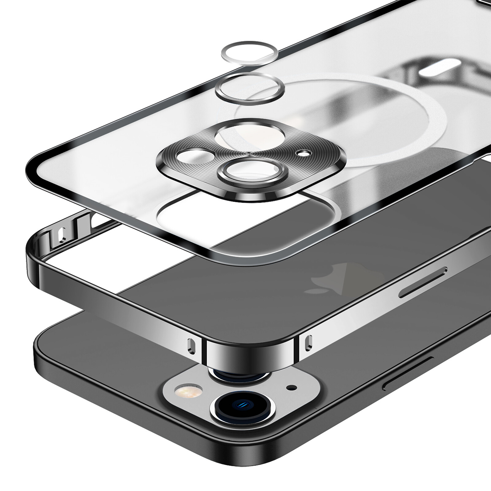 Aluminium Alloy Metal Magnetic MagSafe Case For iPhone 15 Pro Max 14 13 ...