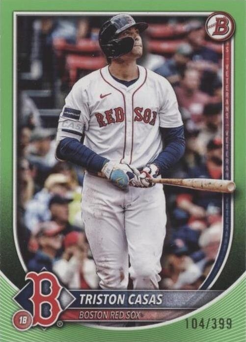 2025 Bowman - Triston Casas #36 Neon Green /399 for sale online | eBay