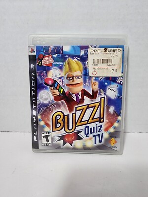 Buzz! Quiz TV (Sony PlayStation 3, PS3, 2008) *COMPLETE GAME, NO ...