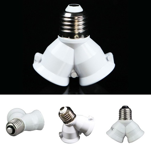 Versatile E27 to 2x E27 Socket Adapter for Multiple Light Bulb ...