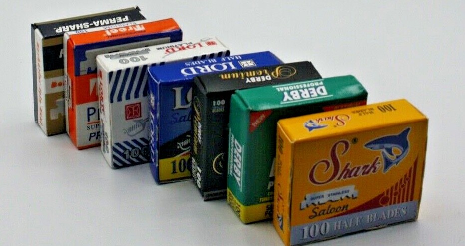 700count GILLETTE,LORD,DERBY,TREET,SHARK Single Edge Blades-7 different ...
