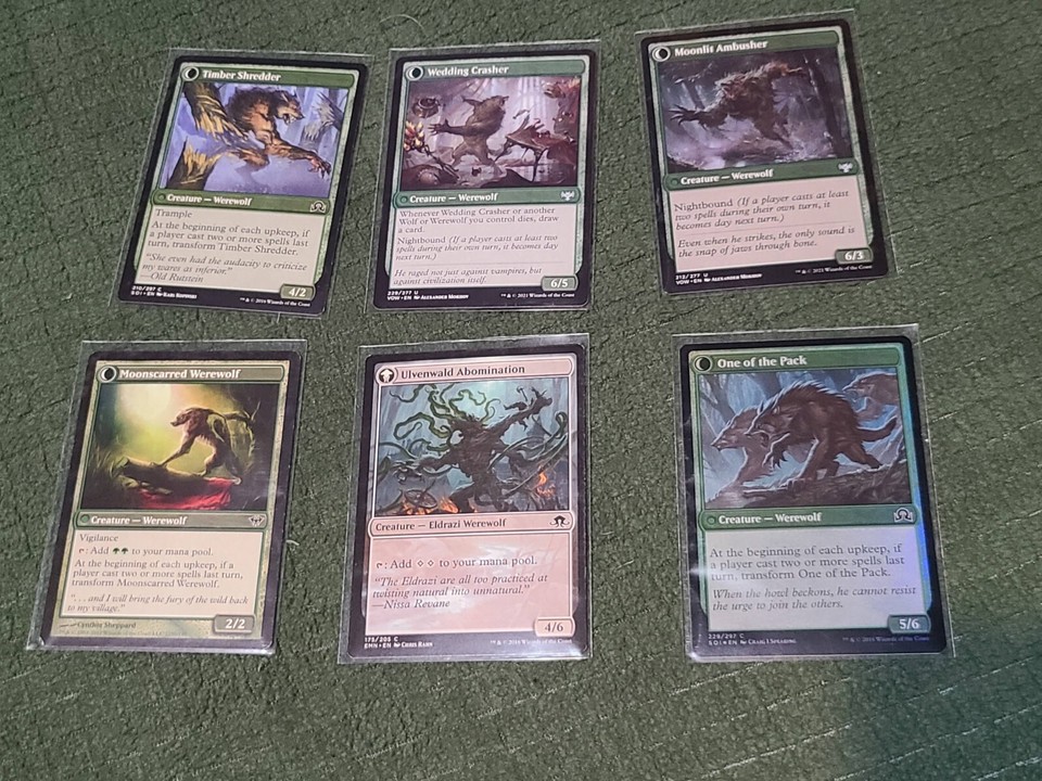 MTG Werewolf x8 Dire Wolf Prowler/Solitary Hunter(FOIL)Ulvenwald ...