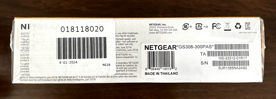 NetGear Gigabit Ethernet Unmanaged Switch, Ethernet Splitter (GS308) 8 ...