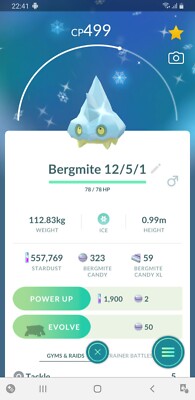 Shiny Bergmite, Pokèmon Go, registered or ultra friends | eBay