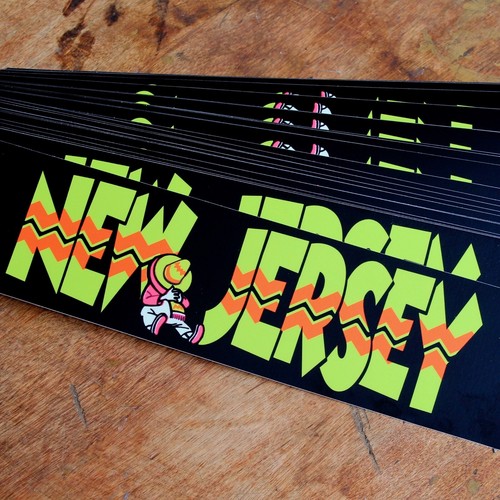 2 NEW JERSEY Bumper Stickers SOUTH OF THE BORDER spoof car decal truck ...