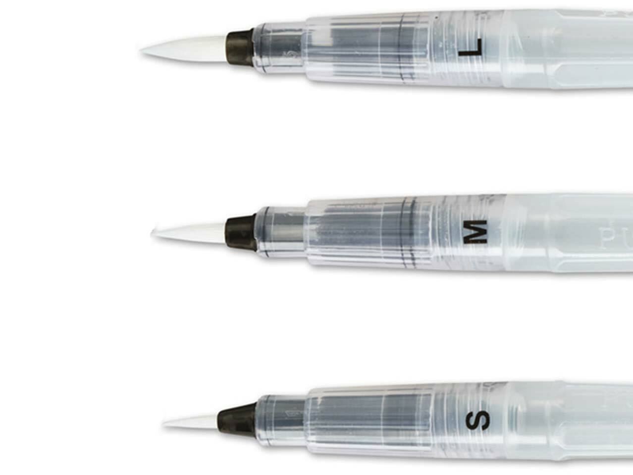 3 Stück Crelando Wasserpinsel Pinsel Wasserfarbe Aqauellfstift ...