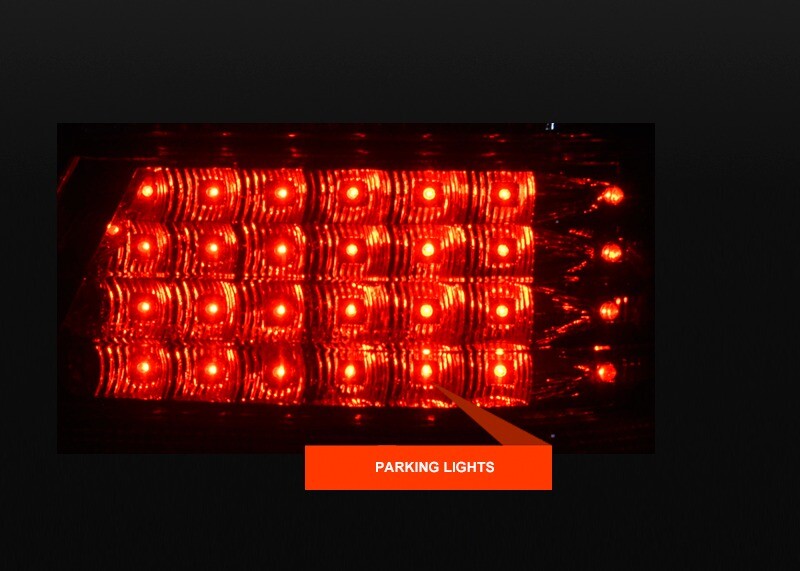 Clear Red LED Tail Lights for Mercedes-Benz CLK-Class W208 C208 A208 ...