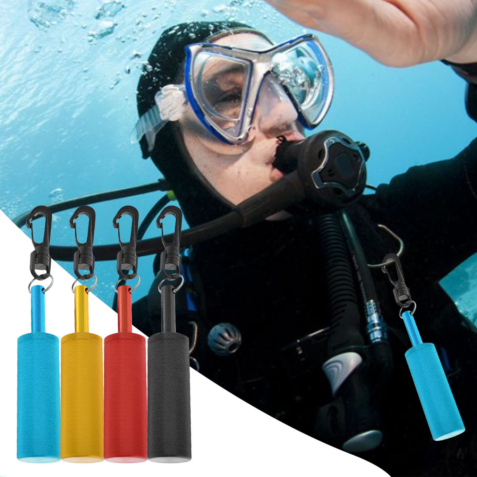 Scuba Rattle Stick Underwater Shaker Aluminum Alloy with Clip Noise ...