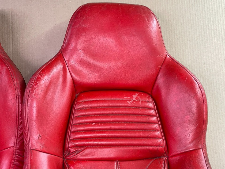 Corvette C4 Seats red leather covers with foam GM OEM 94 95 96 | eBay