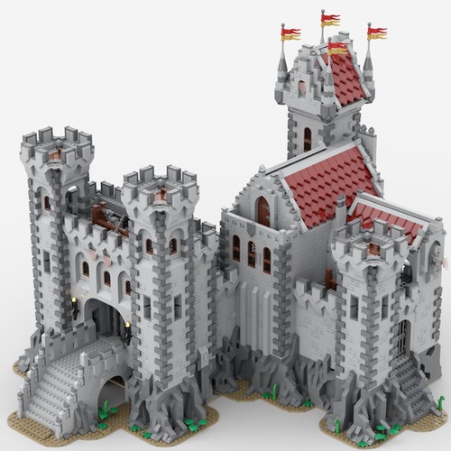 Large Castle II Fortress with Highly Detailed Interior 10007 Pieces MOC ...