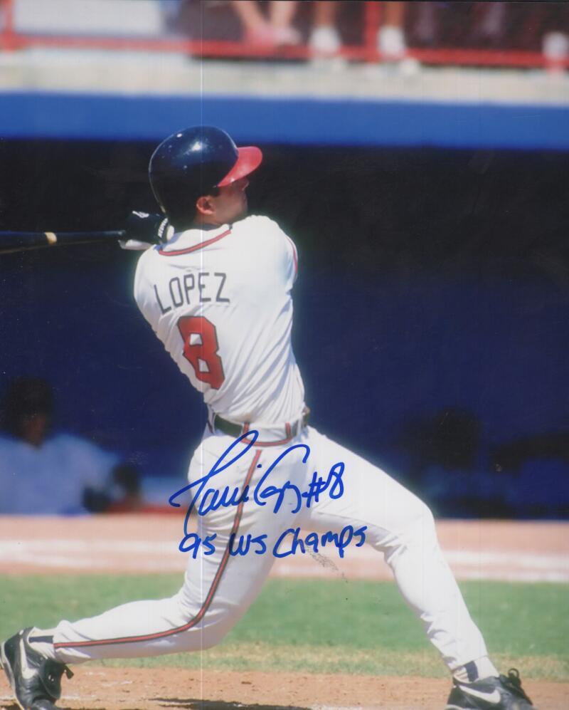 JAVY LOPEZ ATLANTA BRAVES 95 WS CHAMPS SIGNED 8X10 PHOTO W/ COA | eBay