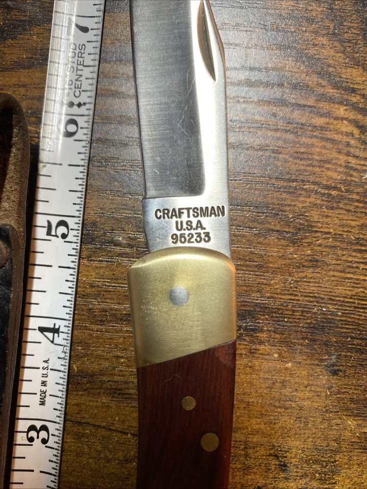 Schrade USA for Craftsman RARE Bear Paw Lockback 8.5/4.9 Knife 95233 ...