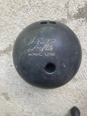 Vintage AMF Amflite Magic Line Bowling Ball 16 lbs 1 oz | eBay