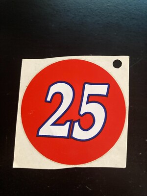 BRIAN VICKERS #25 ROUND NASCAR STICKER DECAL | eBay