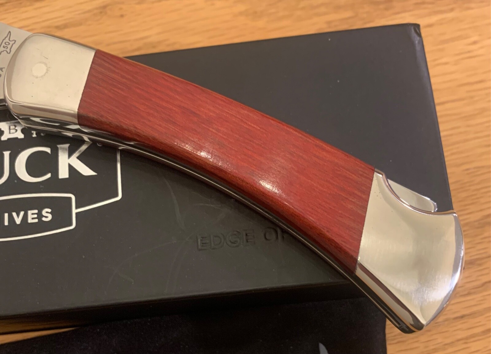 BUCK 110 CUSTOM DEEP CHERRY BOS S30 KNIFE NEVER USED IN BOX BRT | eBay