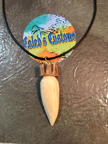 Tooth pendant necklace natural wood beast tooth | eBay