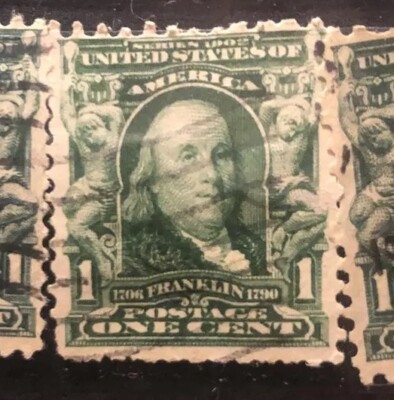 1908 1 Cent Ben Franklin Stamp rare | eBay