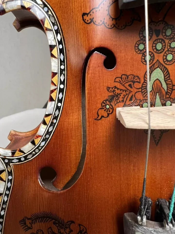 Hand made Old type hardanger fiddle,4 String Violin 4/4,resonant loud ...