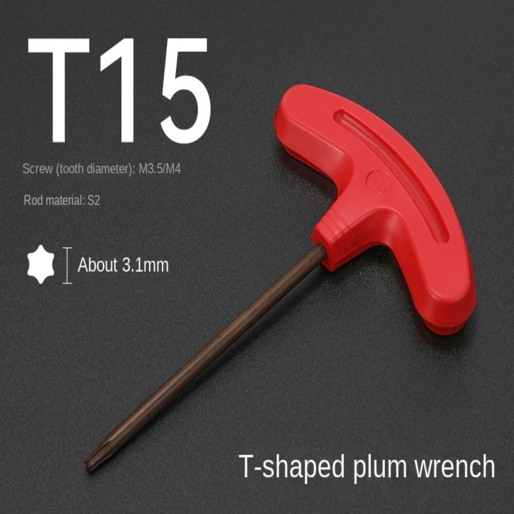 2Pcs Steel T Screwdriver T15 S2 T Handle Star Key Wrench Tighten or ...