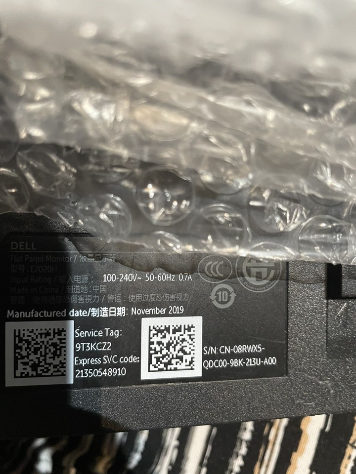 Dell E2020H 20-Inch LCD Monitor - 1600 x 900 - 60 Hz - 250 cd/m2 ...