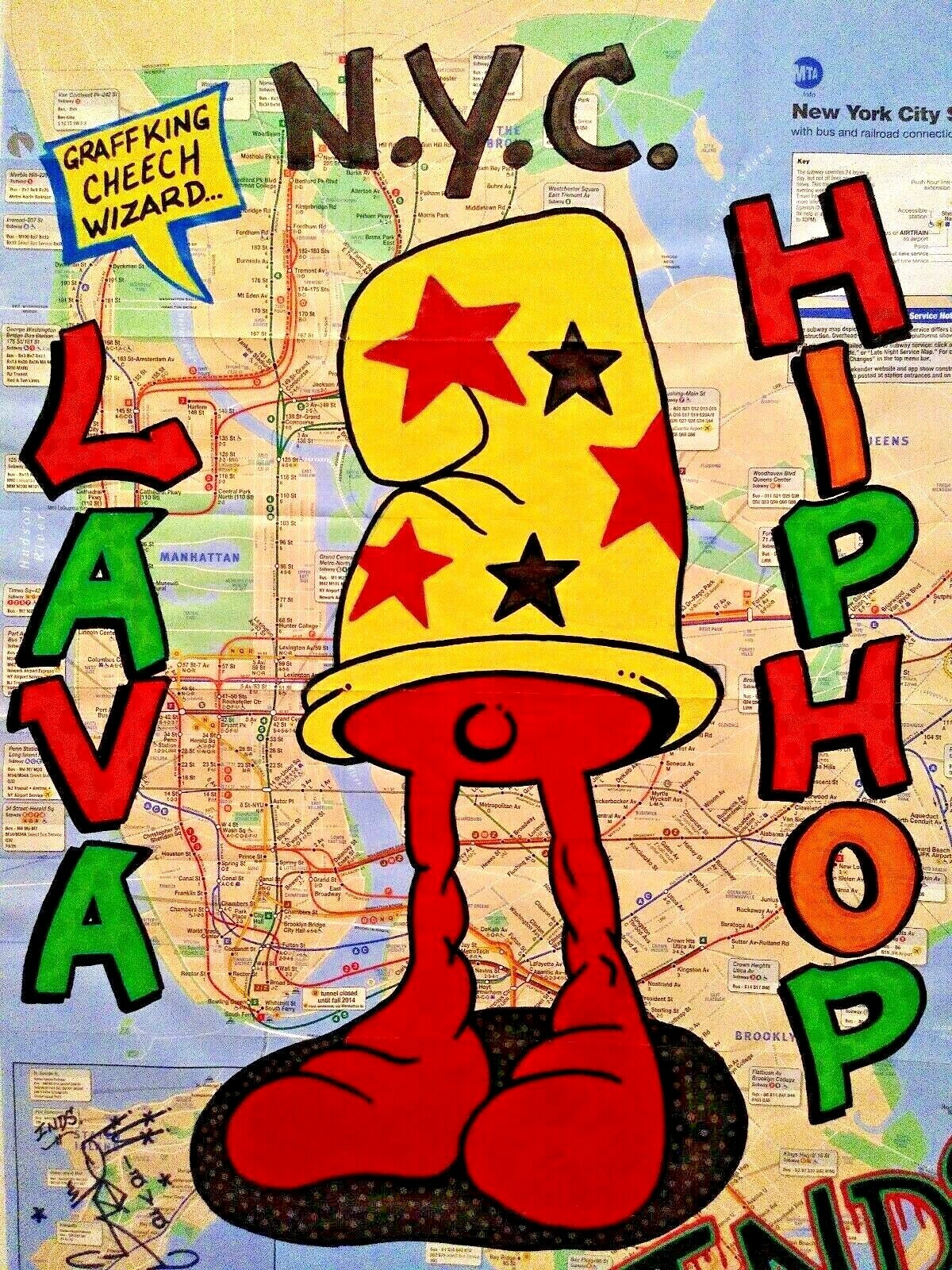 GRAFFITI LEGEND LAVA I & II aka STRAIGHTMAN URBAN ART SUBWAY MAP CHEECH ...