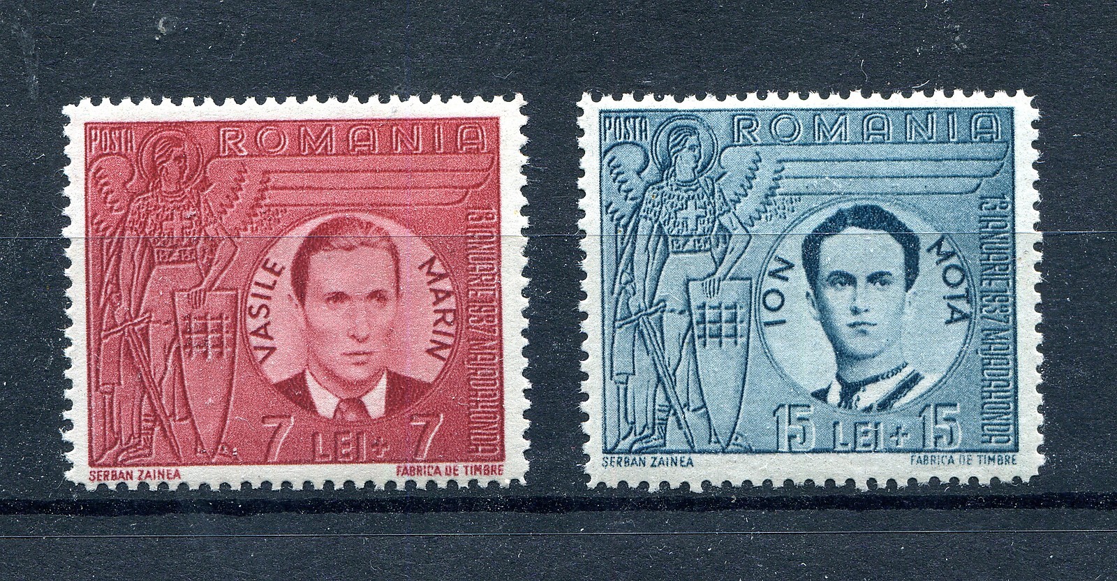 ROMANIA WW2 GERMAN PUPPET STATE 1940 IRON GUARD SCOTT B146-B147 PERFECT ...