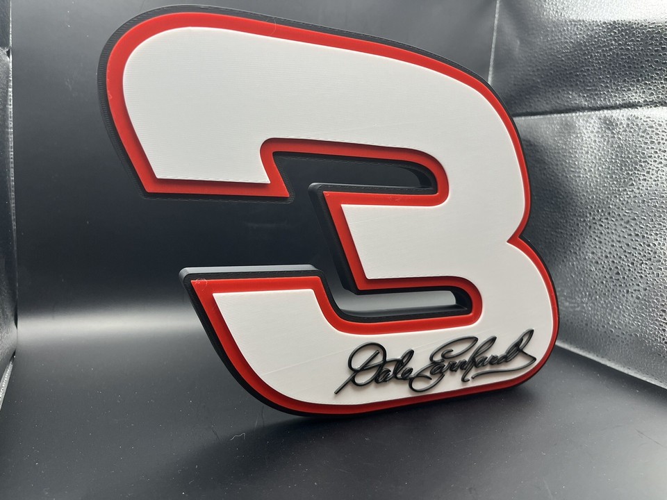 Dale Earnhardt Sr 3 Logo Sign Display | 3D Wall Desk Shelf Art | eBay
