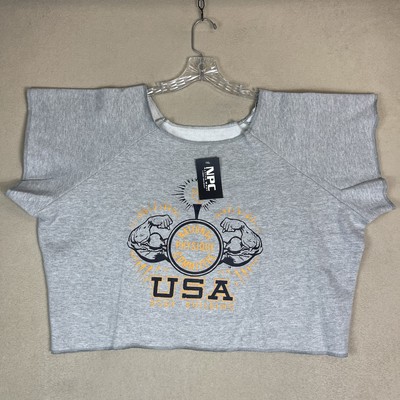 NPC Muscle Shirt Mens M Gray National Physique Bodybuilding Fleece ...
