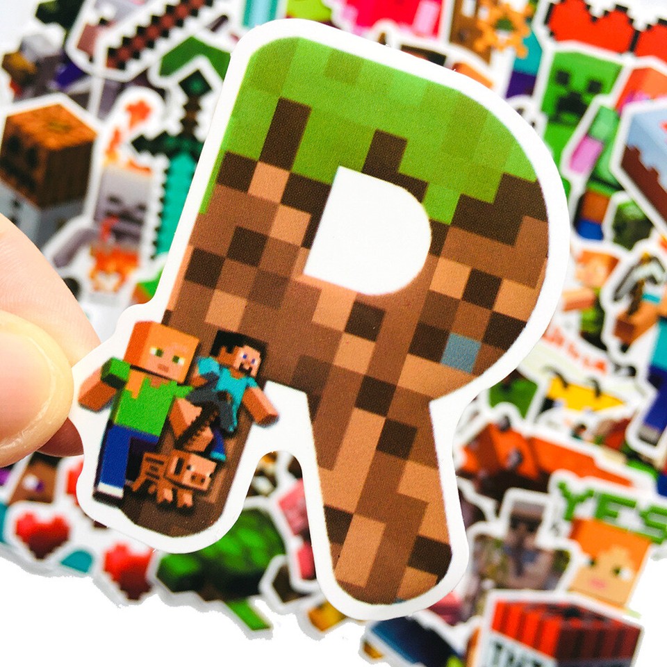 50 Pcs/pack Minecraft Game Anime Cartoon Car Laptop Stickers Waterproof ...