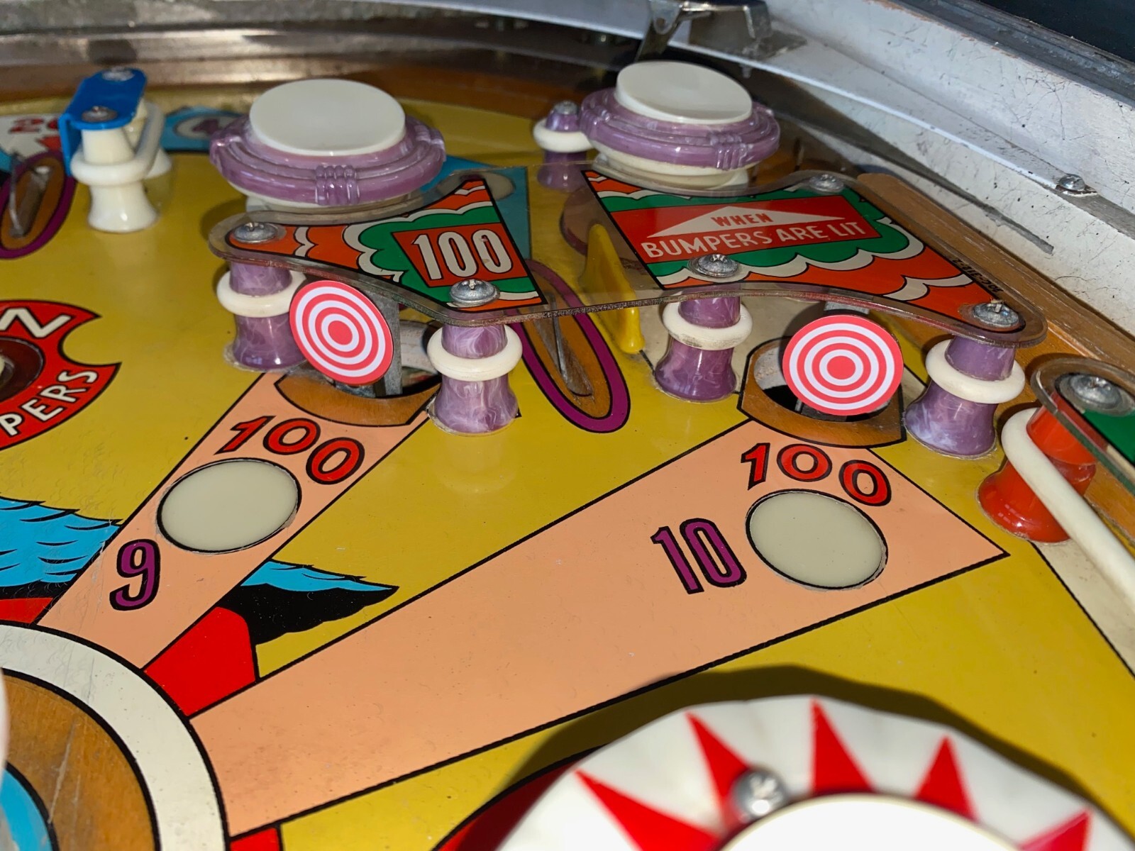 EM Pinball Machine Round Red/White Bullseye Vinyl Target Stickers ...