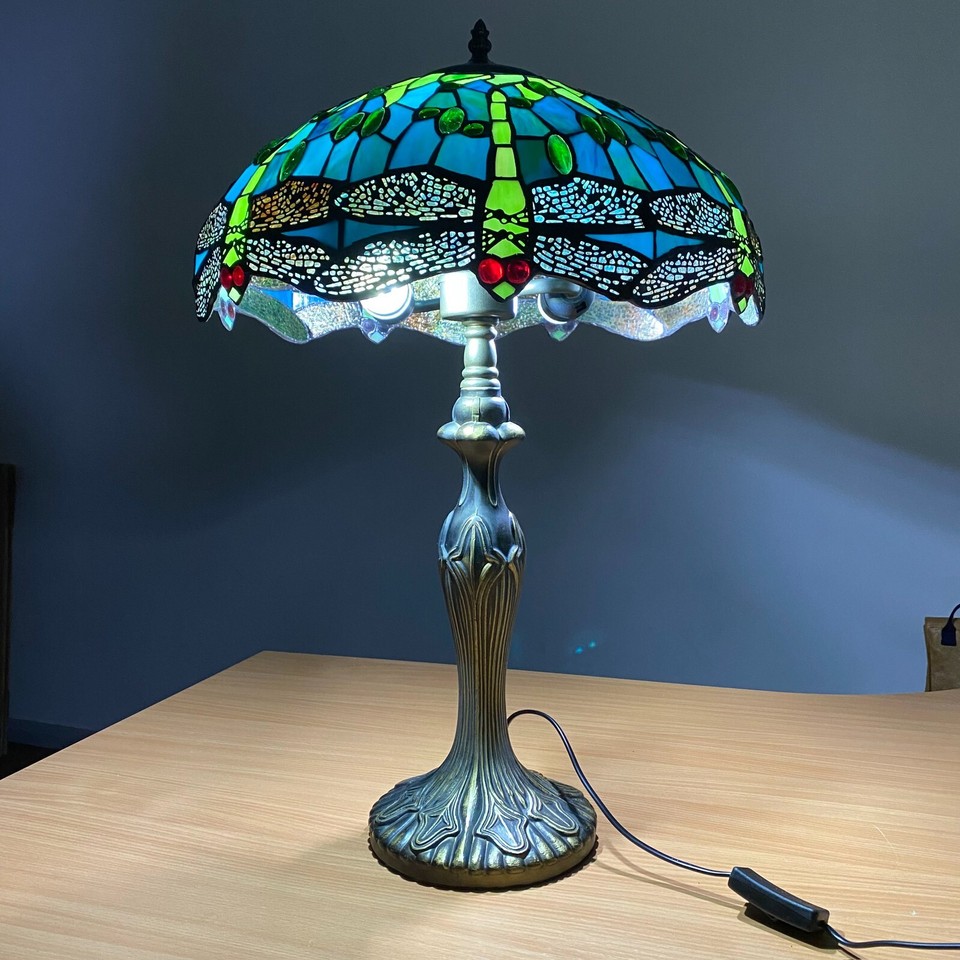Multicolor Big Size Table Lamps 16 inch wide Shade Hancrafted Art ...