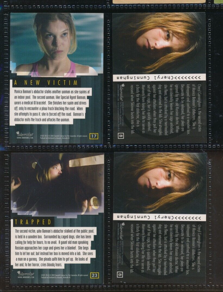 Lot (4) 2008 Inkworks The X-Files Cheryl Cunningham Nicki Aycox dec'd ...