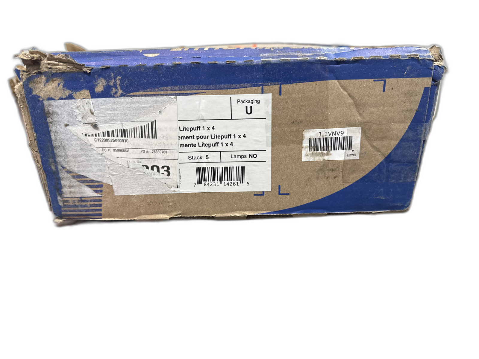 Lithonia Lighting 1 ft. x 4 ft. White Acrylic Diffuser Lite Puff Linear ...