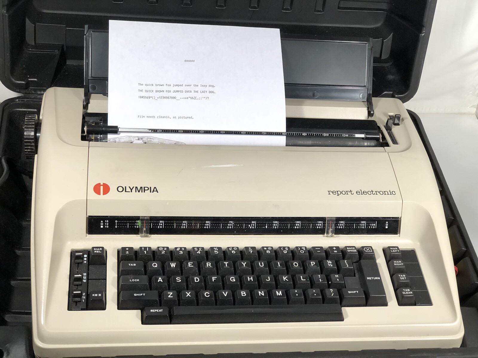 Vintage Olympia Report Electric Portable Typewriter With Case Made In ...