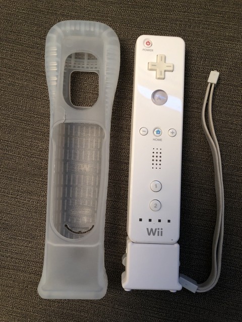Nintendo Wii Remote Motion Controller White RVL-003 RVL-027 Rubber ...