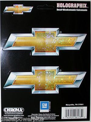 chevy chevrolet truck car decal sticker holographic emblem window set ...