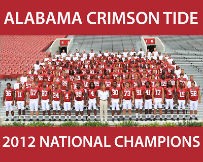 Alabama - 2012 NCAA Football Champions, 8x10 Color Team Photo | eBay