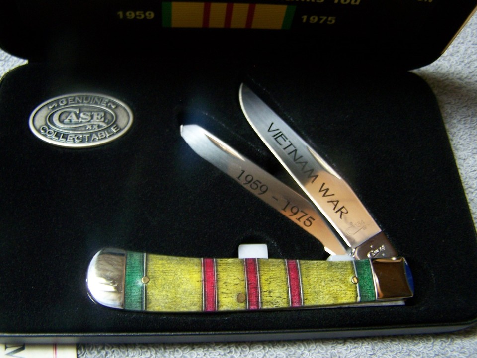 CASE XX KNIVES 2018 VIETNAM RIBBON TRAPPER WAR GIFT SET 22040 NIB with ...