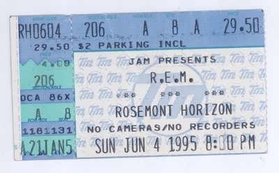 REM 6/4/95 Chicago IL Rosemont Horizon Rare Ticket Stub R.E.M. | eBay
