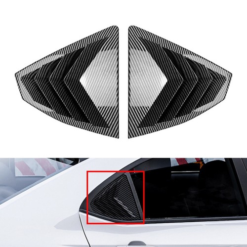 Rear Window Louver Cover Trim Carbon Fiber Black For Subaru WRX STI VB ...