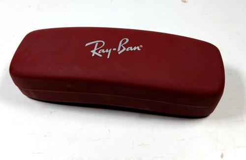 Ray Ban Maroon Hinged Clamshell Hard Glasses Case Red Velour | eBay