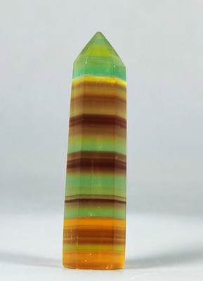 Rare Natural Mango Fluorite Tower Point Quartz Glow Under UV Light | eBay