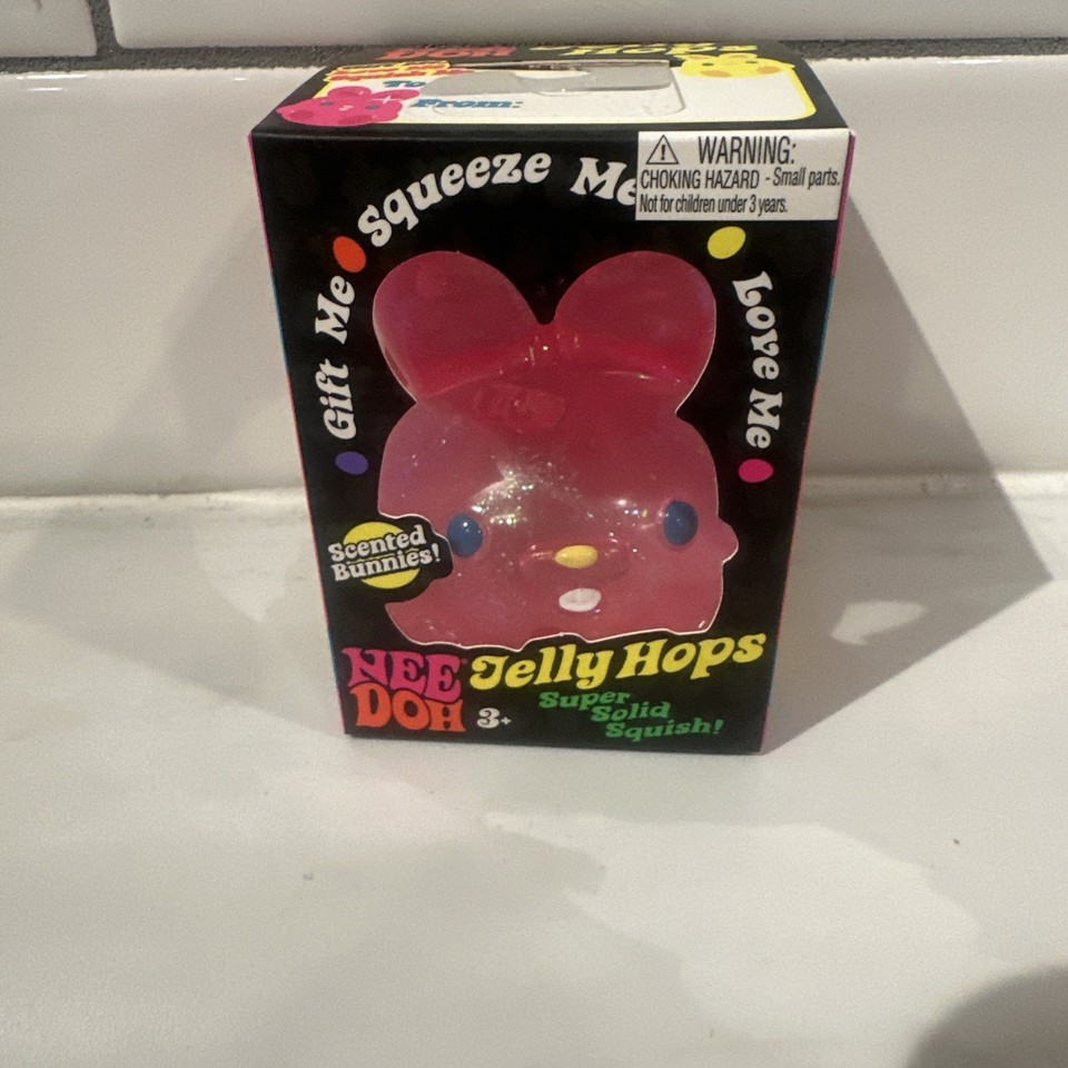 NeeDoh JELLY HOPS Scented Glitter Bunny Squishy NEE DOH Easter Squish ...