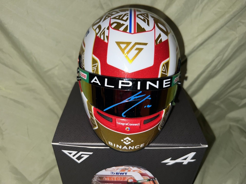 Pierre Gasly Signed Official 2023 Season 1:2 Mini Helmet Alpine Star PSA/DNA | eBay