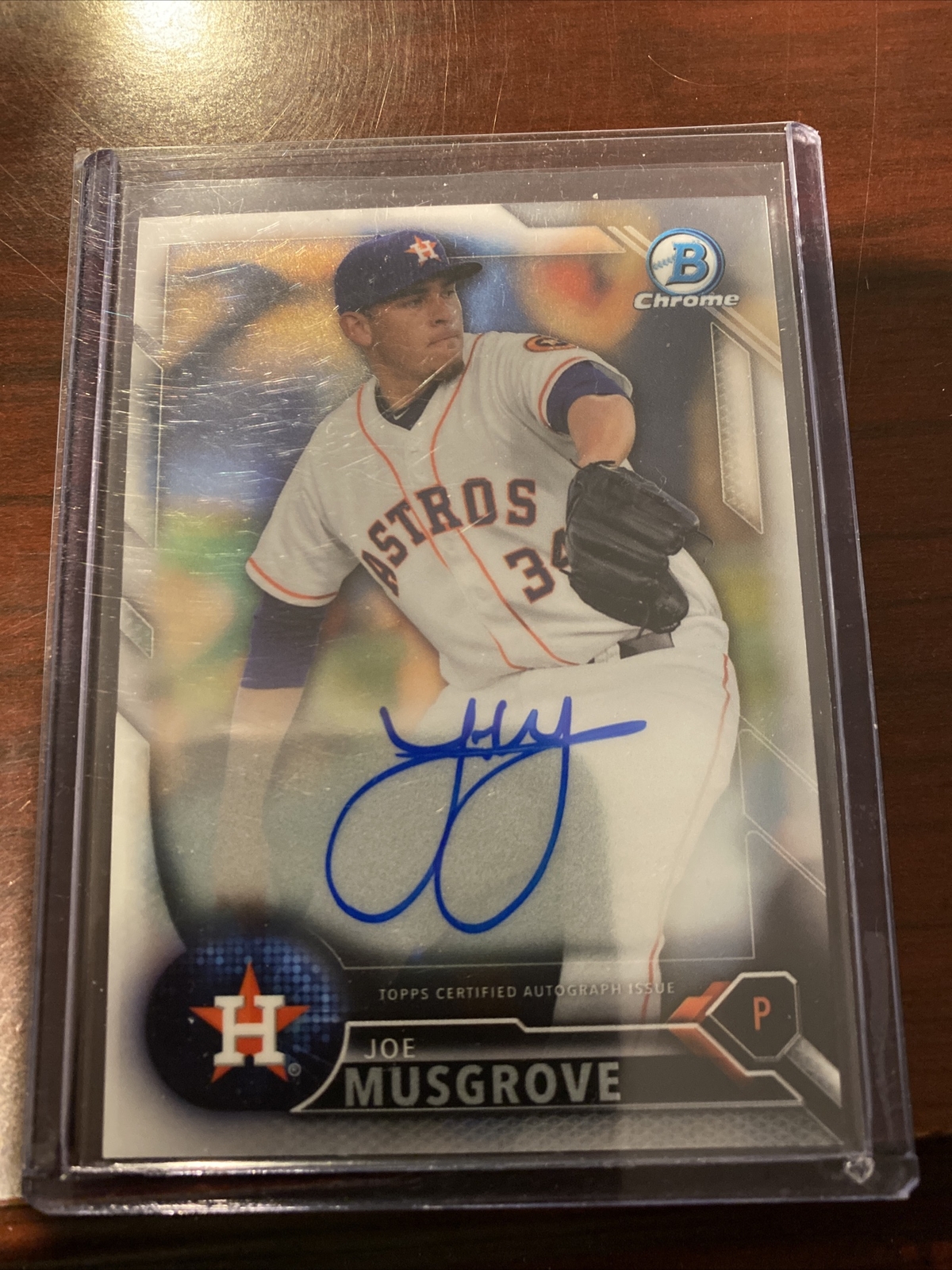 2016 Bowman Chrome Joe Musgrove autograph rookie card RC auto San Diego ...