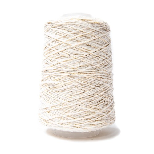 200G WHITE WITH GOLD LUREX TWIST YARN 73% WOOL 2.6NM F1563 | eBay