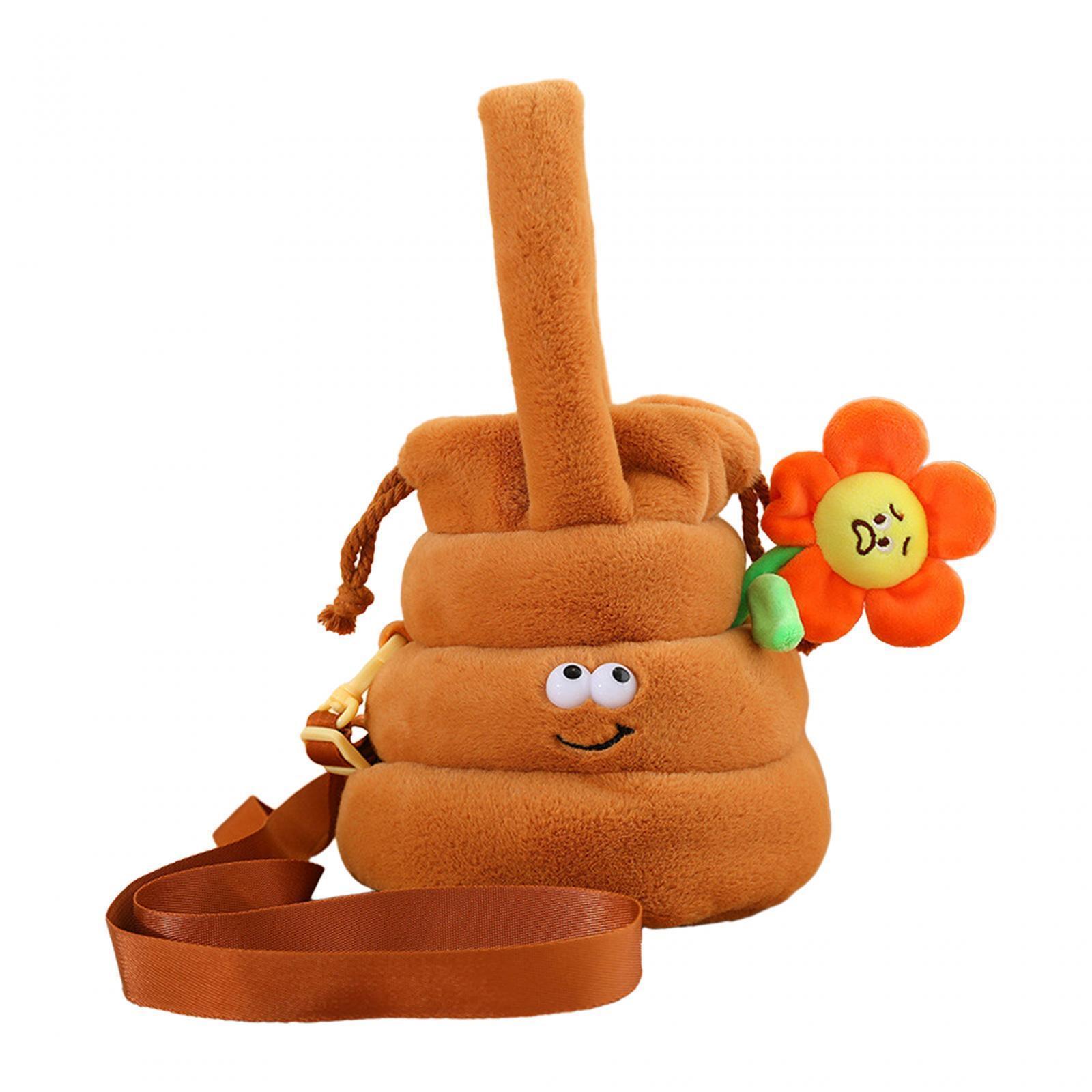 Plush Handbag Creative Cosplay Poop Shaped Bag for Carnival Shopping ...